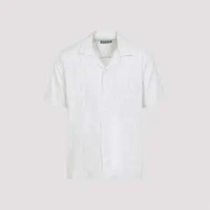 Canali Printed Linen And Cotton Boxy-fit Shirt - Grey
