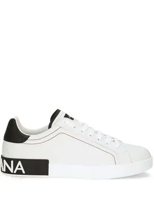 Dolce & Gabbana Calfskin Nappa Portofino Sneakers - White