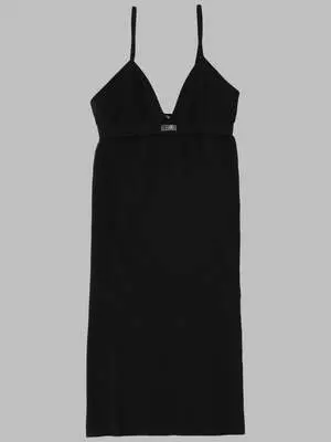 MAISON MARGIELA Sleeveless Slip Midi Dress - Black