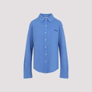 Miu Miu Cotton Piquet Shirt - Blue
