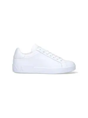 Dolce & Gabbana Premium Leather Sneakers - White