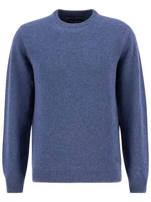 Barbour 100% Wool Crew Neck Sweater - Blue