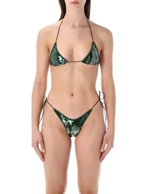 Oseree Mini Chic High Waist Swimwear - Green