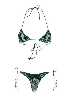 Oseree Sequin Triangle Bikini