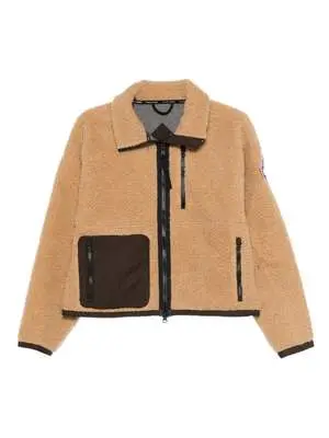 Canada Goose Structured 4" High Collar Drop Shoulder Sweater For - Beige