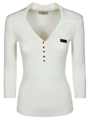 Elisabetta Franchi Chic Sweater Tricot For Ss26 Collection - Beige