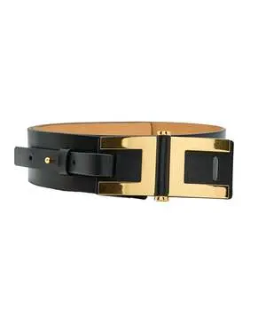 Elisabetta Franchi Stylish Cowhide Belt For - Nero