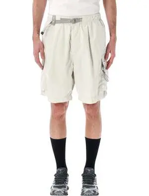 AND WANDER Ripstop Cargo Shorts With Integrated Belt - Beige
