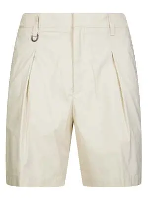 PAOLO PECORA Pleated Mini Bermuda Shorts In Soft Technical Fabric