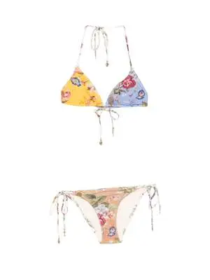 Zimmermann Triangle Bra Top With Removable Cups Woman's Medium Coverage - Multicolour
