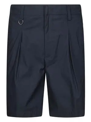 PAOLO PECORA Pleated Mini Bermuda Shorts - Blu