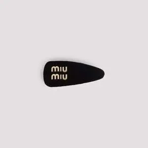 Miu Miu Velvet Hair Clip - Black
