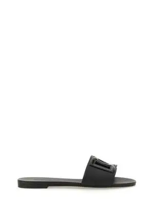 Dolce & Gabbana Stylish Mini Sandals With 2 Cm Heel For - Black