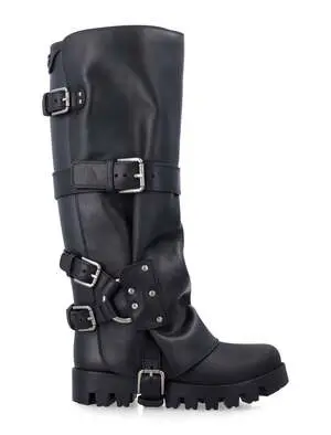 Dolce & Gabbana Boots In Rubber And Calfskin