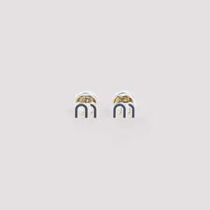 Miu Miu Brass Mini Earring Set - Black