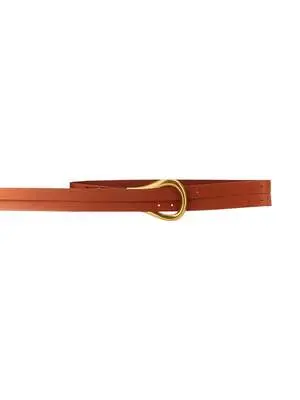Bottega Veneta Leather Double Strap Belt - Brown