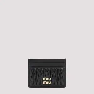 Miu Miu Mini Leather Card Case - Black