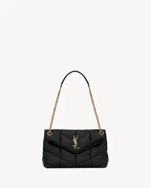 Saint Laurent Puffer Small In Lambskin - Black