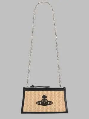 VIVIENNE WESTWOOD Mini Intrecciata Clutch Purse With Chain Strap