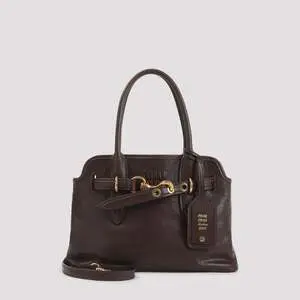 Miu Miu Classic Leather Handbag - Brown