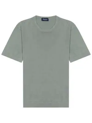 DRUMOHR Ribbed-trim Crew-neck T-shirt - Grey