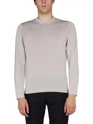 DRUMOHR Cotton Crew Neck Sweater - Dove