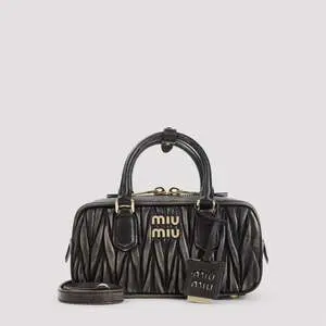 Miu Miu Mini Bauletto Leather Shoulder Bag 24cm X 11cm X 7cm - Brown
