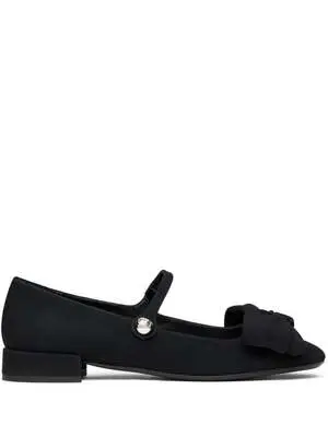 Valentino Garavani Ballerina Flats With Bow Detailing - Nero