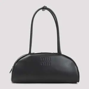 Miu Miu Medium Leather Handbag 30cm - Black