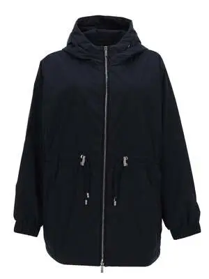 MOORER Hooded Zip-front Jacket
