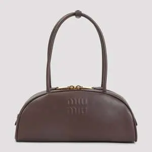 Miu Miu Medium Leather Handbag - Brown