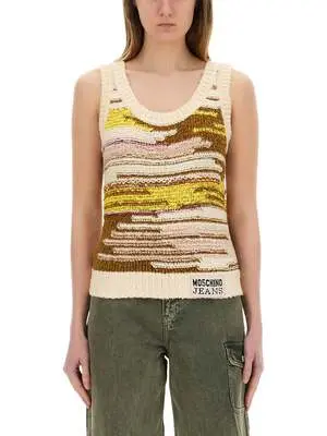 Moschino Textured Knit Top - Multicolour