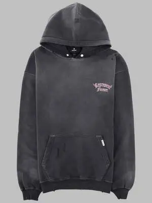 REPRESENT Dualitand Mini Sweatshirt With Unique Stamp Design - Charcoal