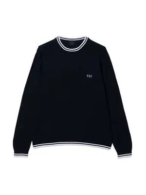 FAY Teen Crewneck T-shirt - Blue