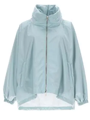 MOORER Lightweight Hooded Zip-up Jacket - Azure