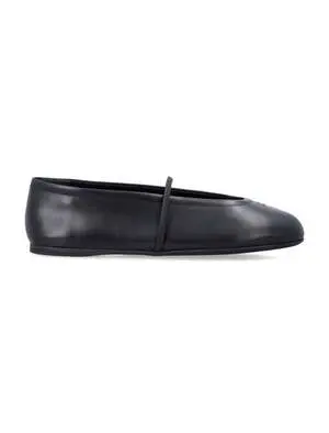 Miu Miu Miu Miu Leather Ballet Flats Nero