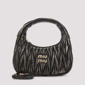 Miu Miu Wander Matelassé Nappa Leather Bag - Brown