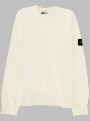 Stone Island Cotton Crewneck Sweatshirt - Ivory