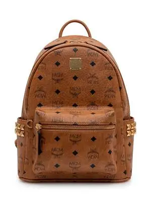 Mcm Mini Stark Small Backpack - Cognac
