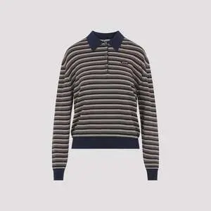 Miu Miu Virgin Wool Polo Sweater - Brown