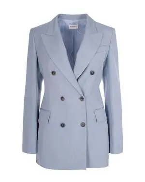 PAROSH Double Breasted Blazer - Azzurro