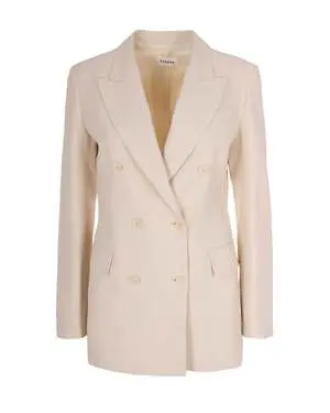 PAROSH Double Breasted Blazer - Sabbia
