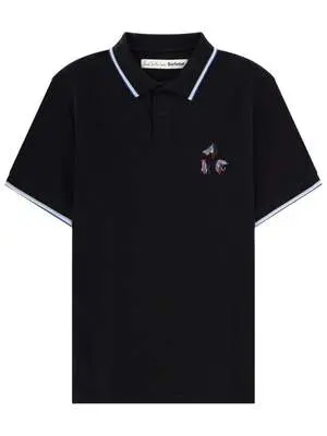 PAUL SMITH LOVES BARBOUR Cotton Mini Polo Shirt For - Blue