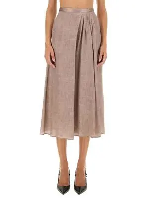 Kiton Elegant Midi Skirt - Pink