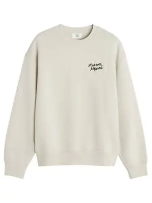 Maison Kitsuné Long Sleeve Logo Sweatshirt - Ivory