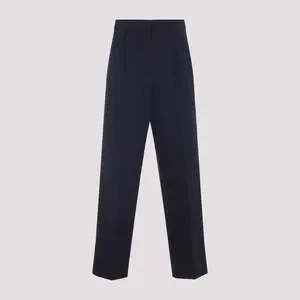 Miu Miu Wool Blend Straight Leg Trousers