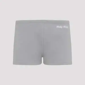 Miu Miu Technical Yarn Shorts - Grey