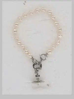 VIVIENNE WESTWOOD Pearl And Orb Charm Bracelet - Silver