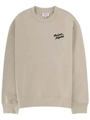 Maison Kitsuné Organic Cotton Logo Sweatshirt - Beige