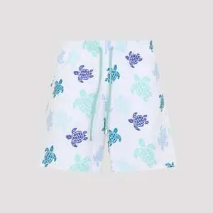 Vilebrequin Swim Shorts With Print - White
